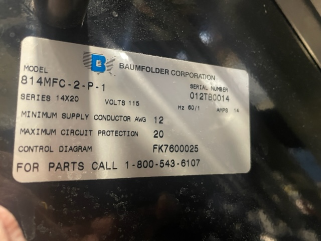 Baum Flexifold – Hicks Brothers Printing Equipment